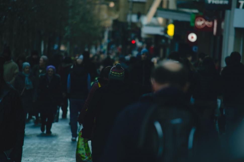 Free Stock Photo of Crowd of People Walking Down Urban Street ...