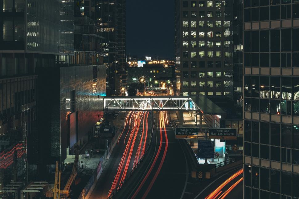 Free Stock Photo of A Night View of a City From a Building Top ...