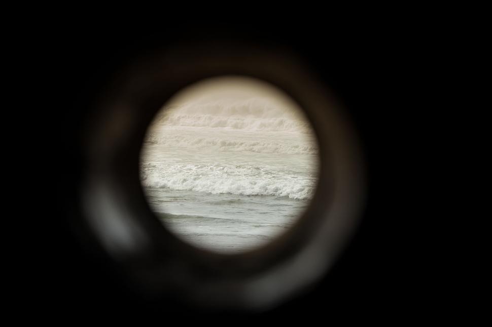 Free Stock Photo of A View Through a Scope of a Body of Water ...