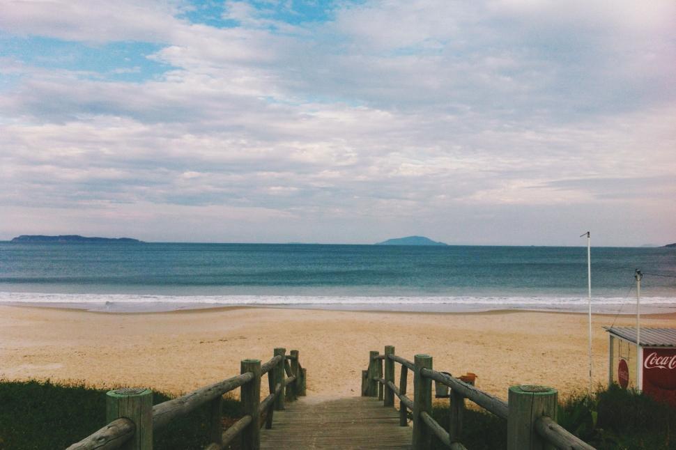 Free Stock Photo of beach shore sea ocean coast sand water sky vacation ...
