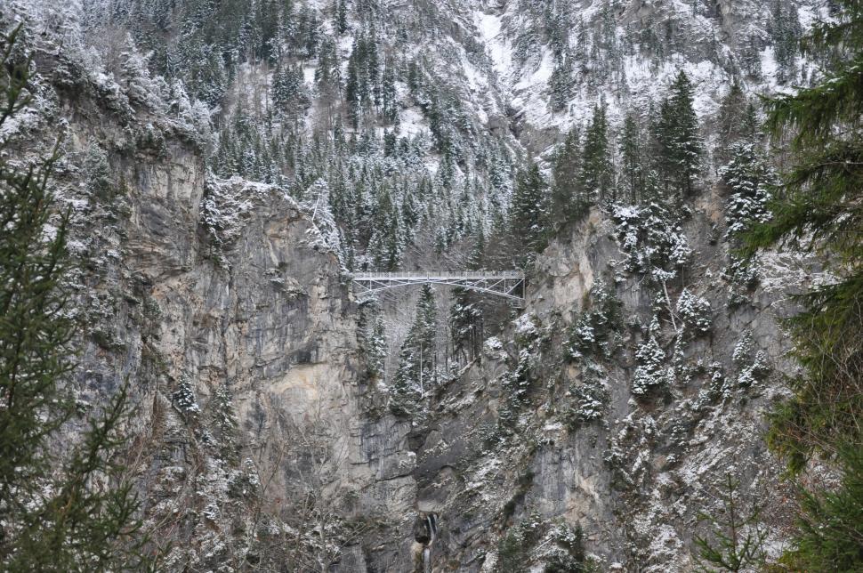Free Stock Photo of Snow Covered Mountain With Bridge | Download Free ...