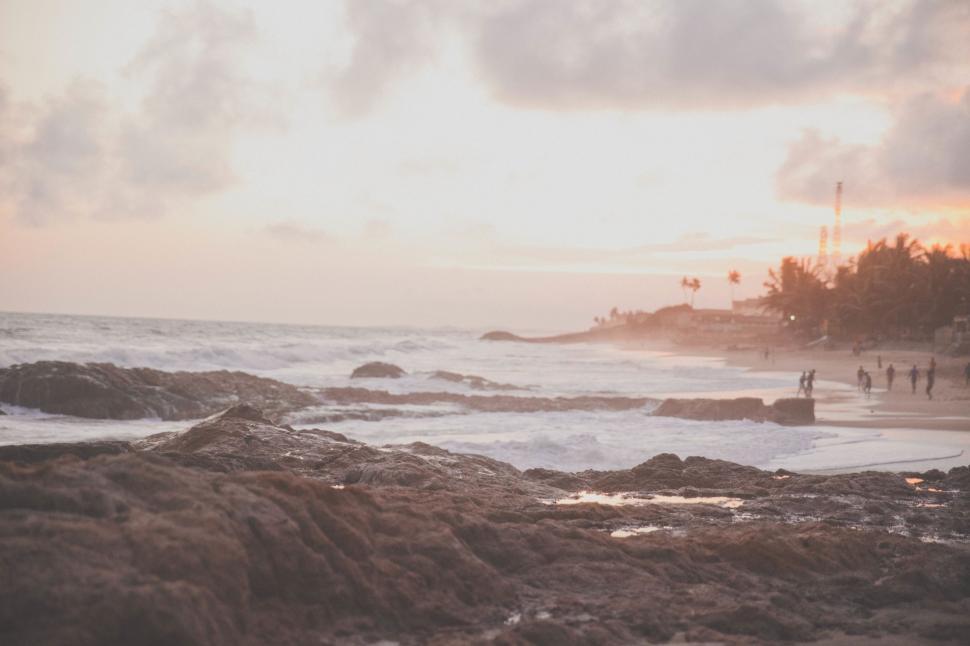 Free Stock Photo of Group of People Standing on Top of Beach Next to ...