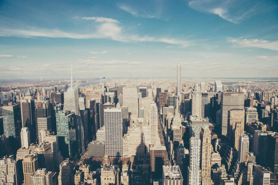 Free Stock Photo of Aerial View of a City With Tall Buildings ...