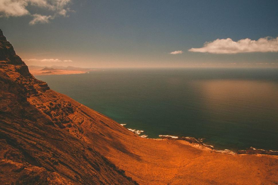 Free Stock Photo of Panoramic View of the Ocean From the Mountain Top ...