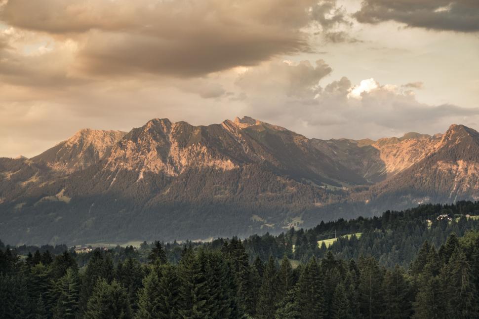 Free Stock Photo of Mountain Range With Trees in Foreground | Download ...