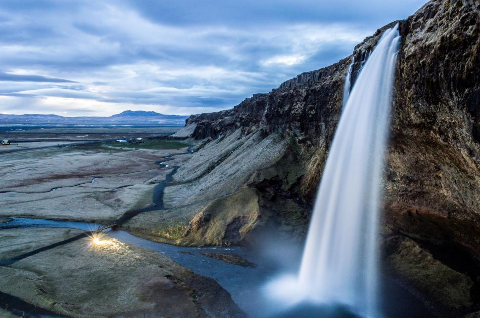 Free Stock Photo of landscape mountain waterfall water sky mountains ...