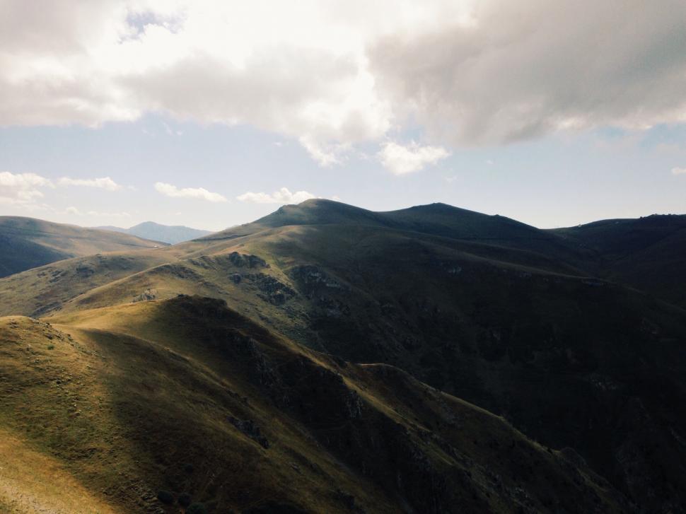 Free Stock Photo of A Panoramic View of a Mountain Range From a High ...