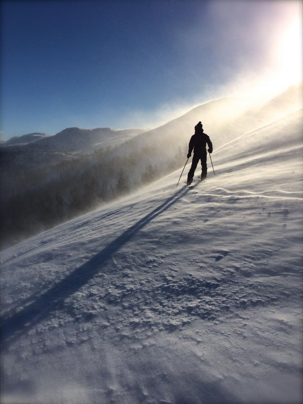 Free Stock Photo of Person Skiing Down Snow Covered Slope | Download ...