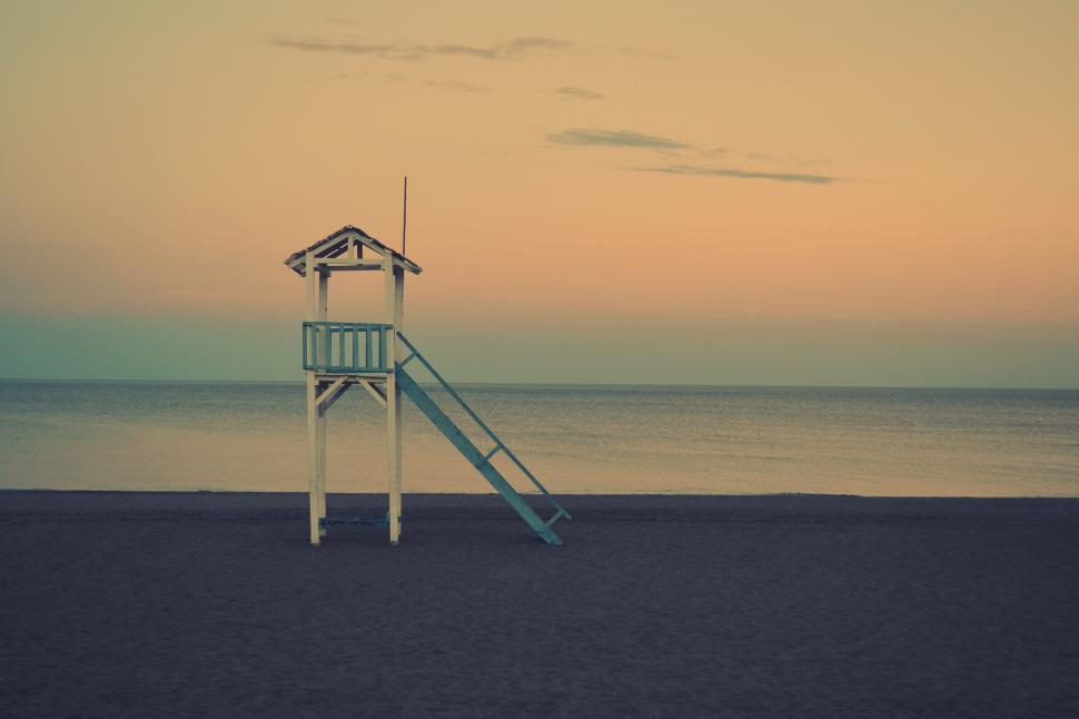 Free Stock Photo of Lifeguard Tower on Sandy Beach | Download Free ...