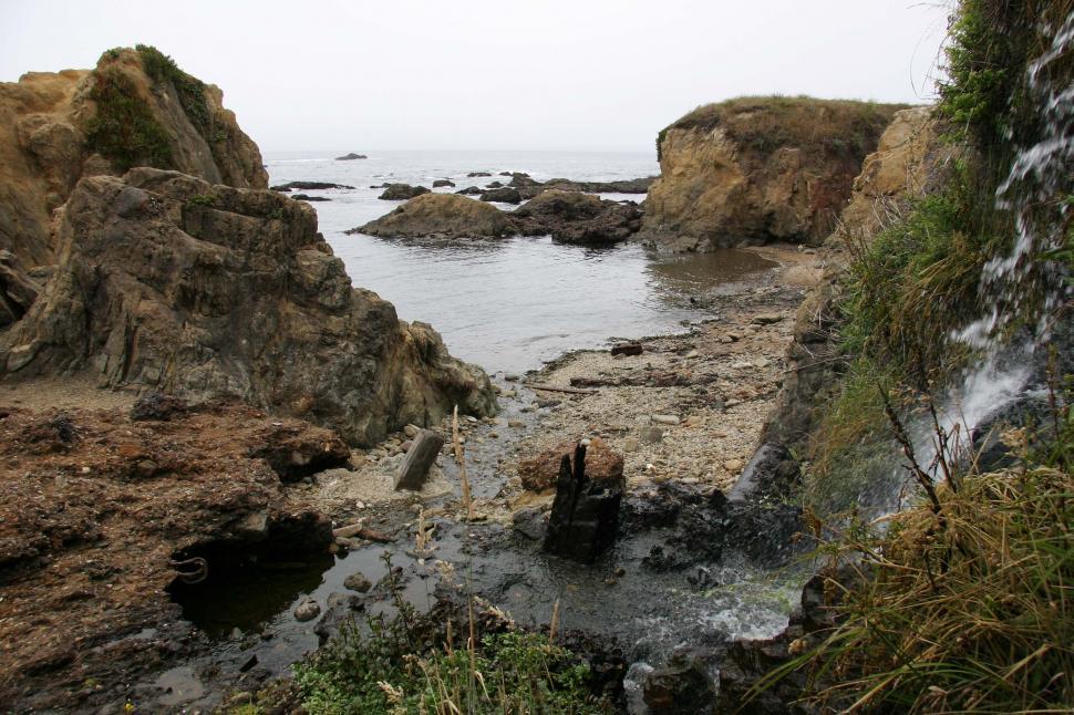 Free Stock Photo of A Stream of Water Flowing Through a Rocky Area ...