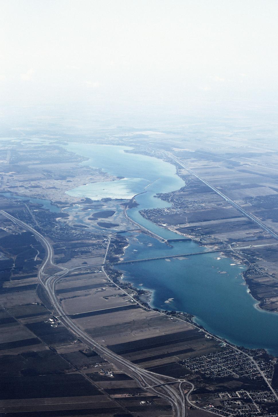 Free Stock Photo of Aerial View of a Large Body of Water | Download ...