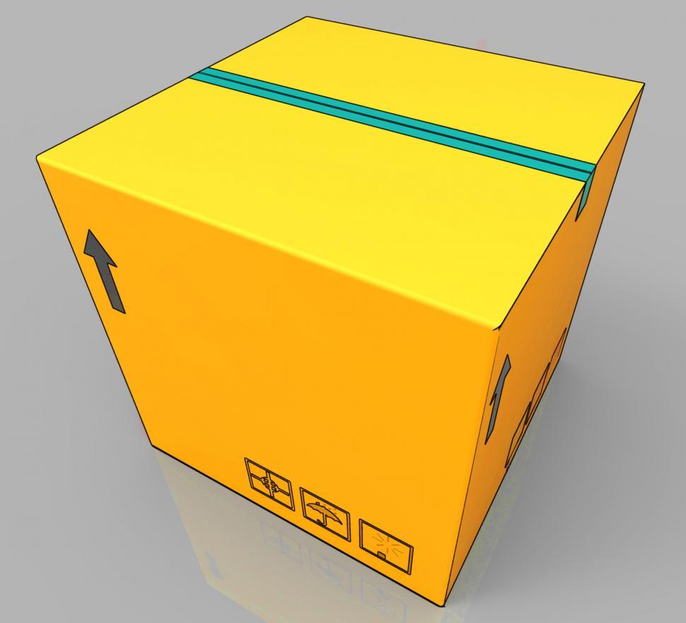 Free Stock Photo of Blank Delivery Box Shows Copy space For Message ...