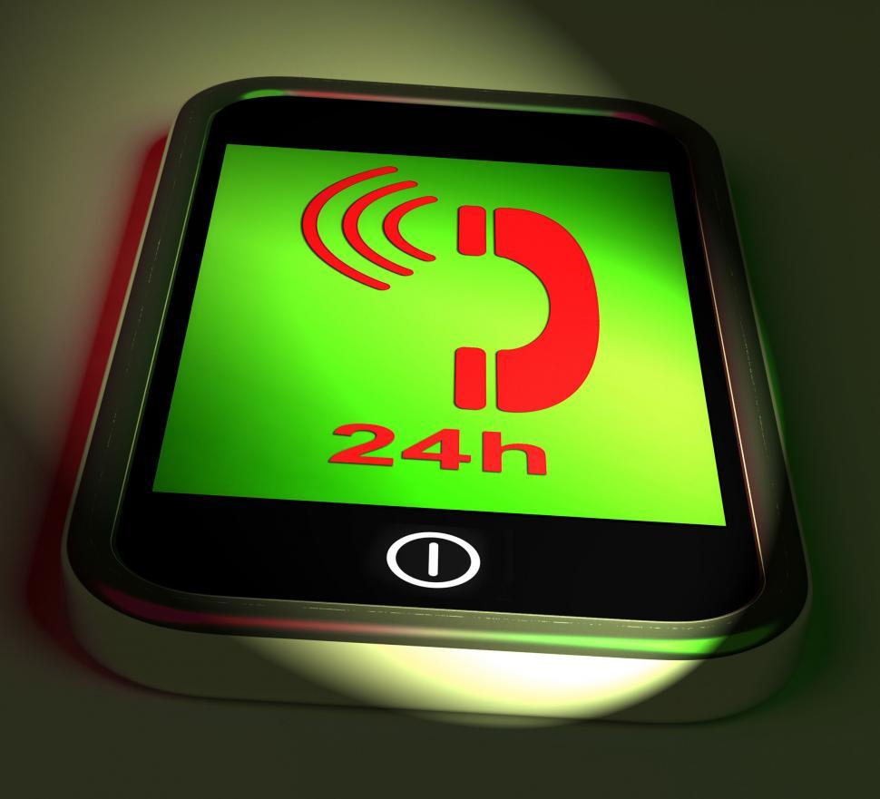 Free Stock Photo of Twenty Four Hour On Phone Shows Open 24h | Download ...