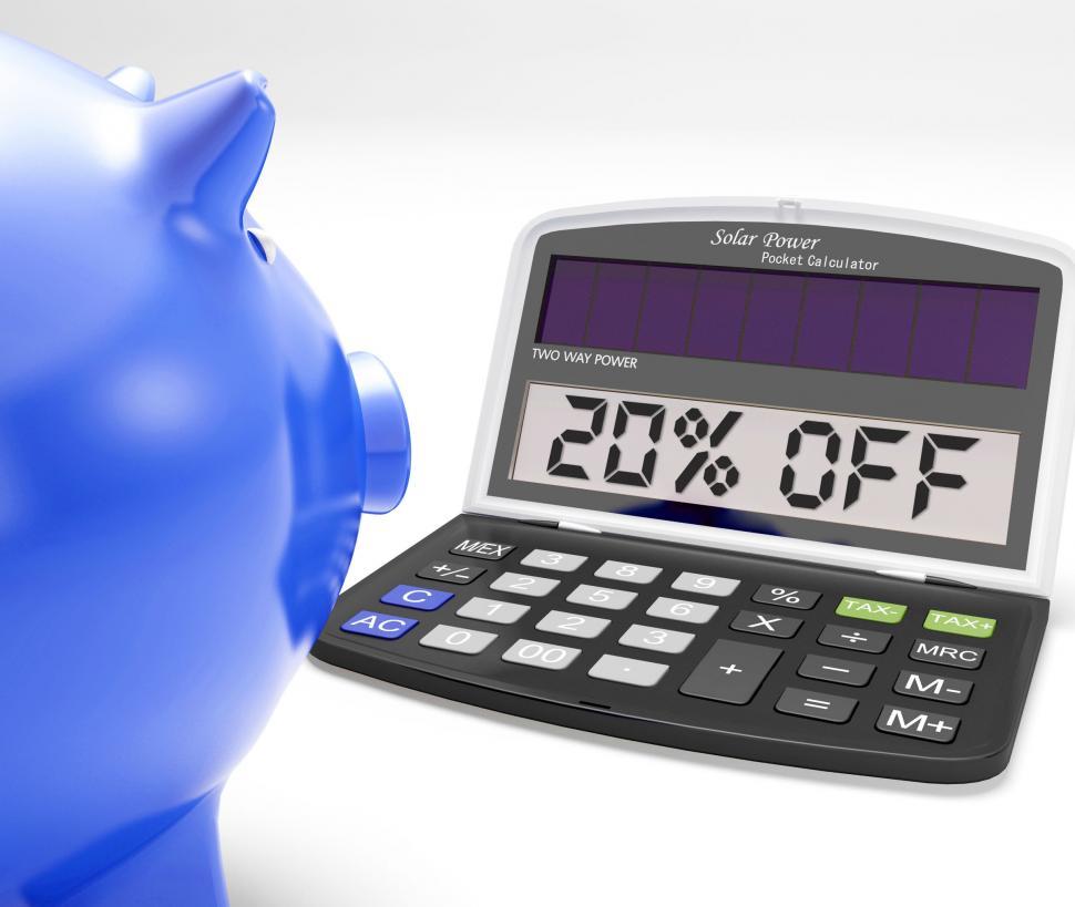 Free Stock Photo Of Twenty Percent Off Calculator Means Price Cut