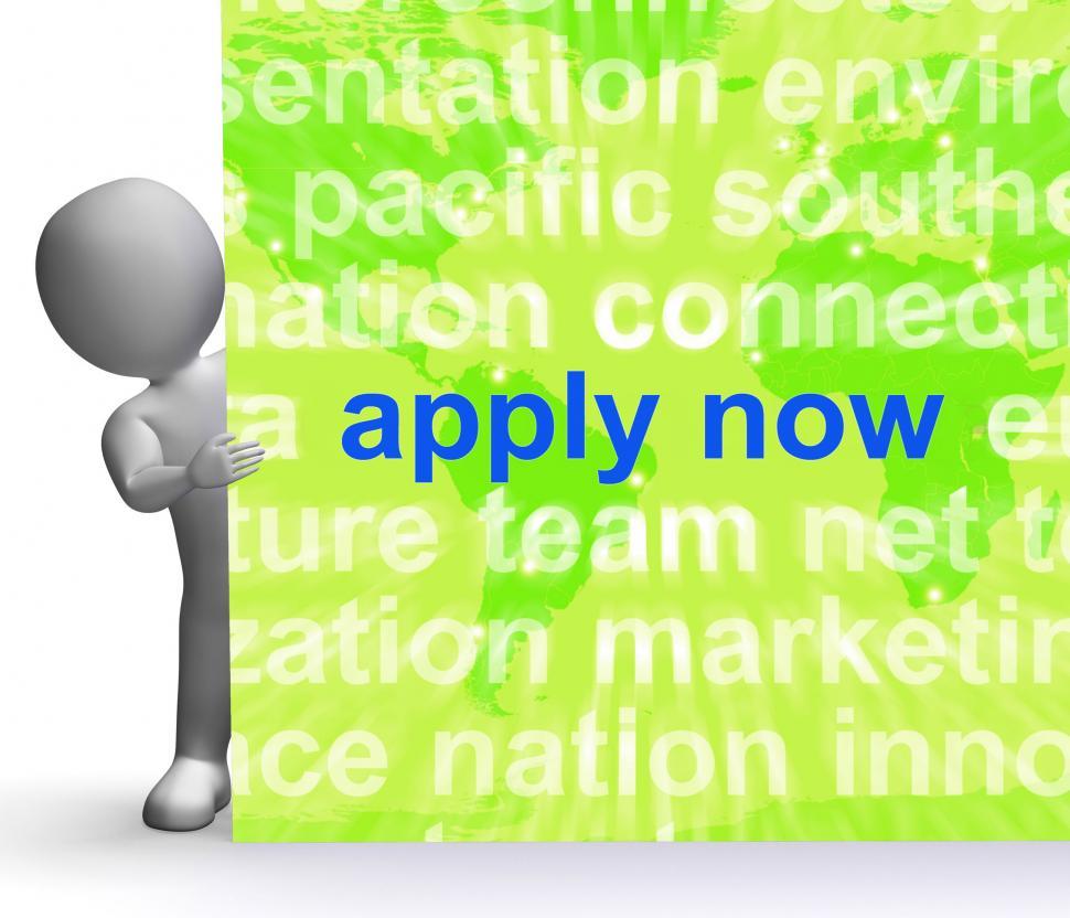Free Stock Photo of Apply Now Word Cloud Sign Shows Work Job ...