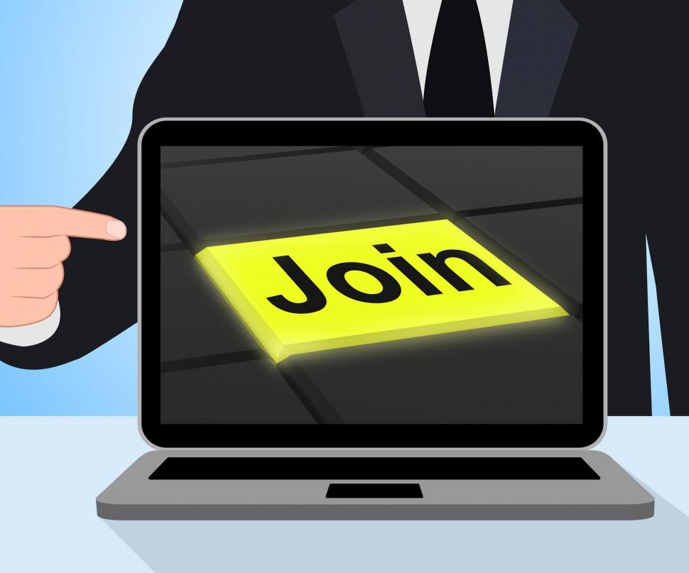 Free Stock Photo of Join Button Displays Subscribing Membership Or ...