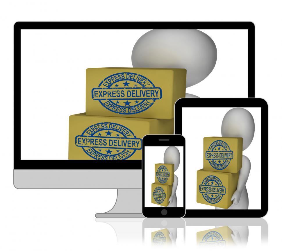 Free Stock Photo of Express Delivery Boxes Display Sending And Shipping ...