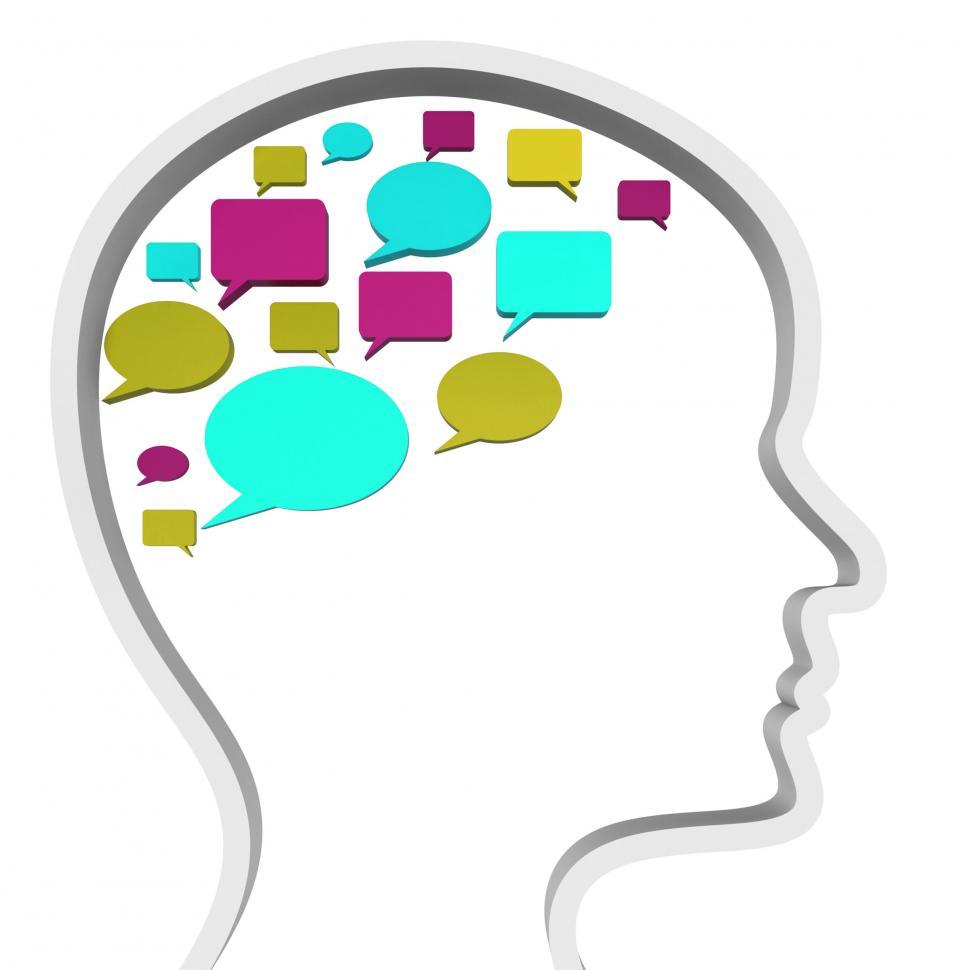 Free Stock Photo of Speech Bubble Shows Think About It And Bubbles ...