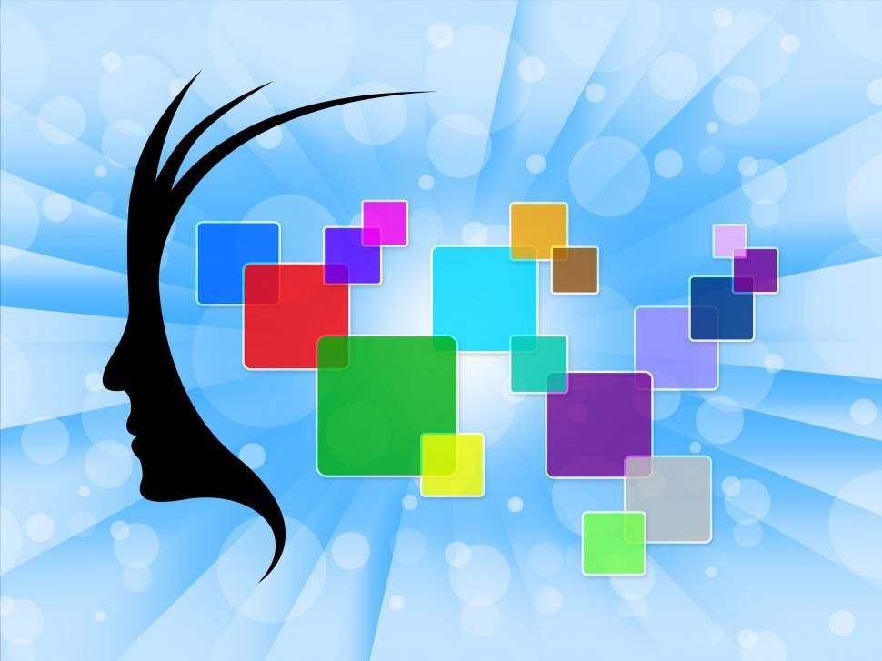 Free Stock Photo of Think Squares Shows Lady Block And Face | Download ...