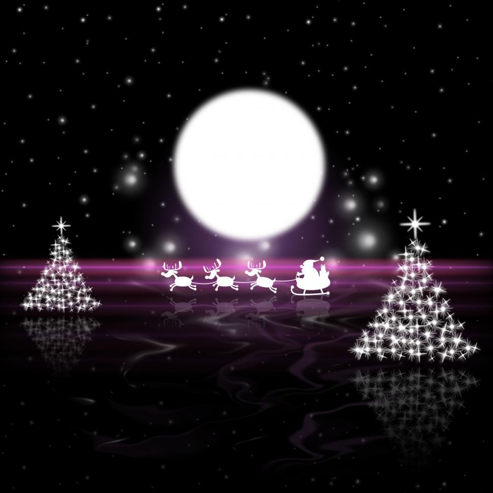 Free Stock Photo of Xmas Tree Means Full Moon And Lunar | Download Free ...