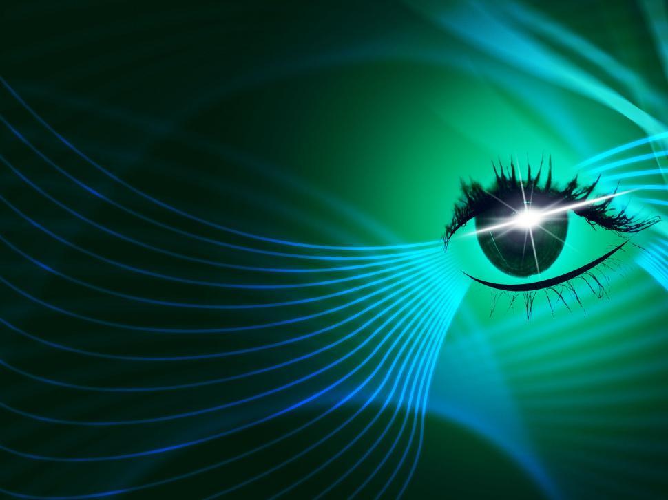 Free Stock Photo of Eye Tech Represents Blazing Look And Iris ...