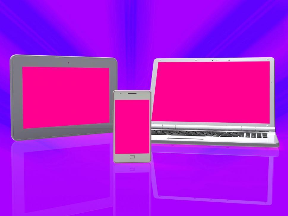 Free Stock Photo of Computer Tablet Indicates Mobile Phone And ...