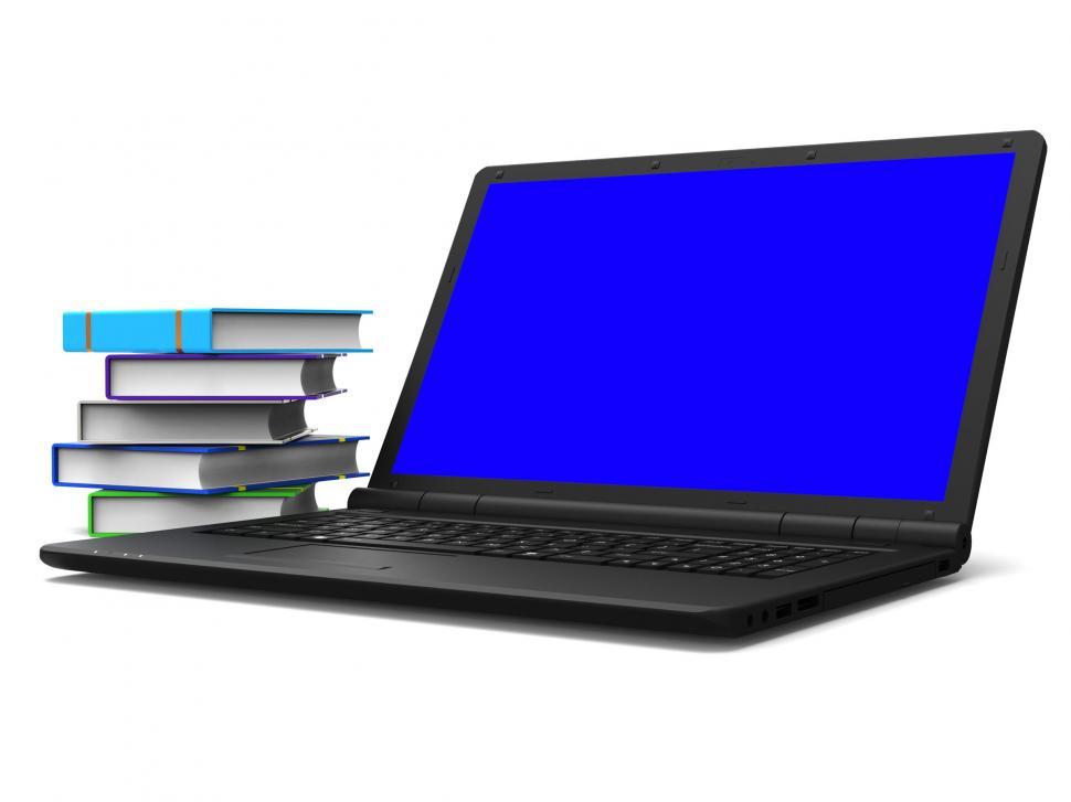 Free Stock Photo of Books Computer Means Computing Pc And Www ...