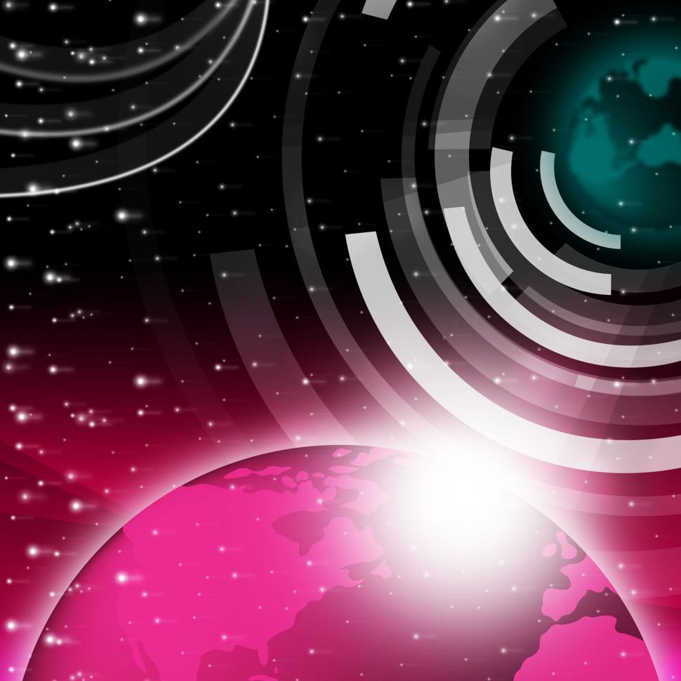 Free Stock Photo of Planet Background Shows Sending And Receiving Data ...