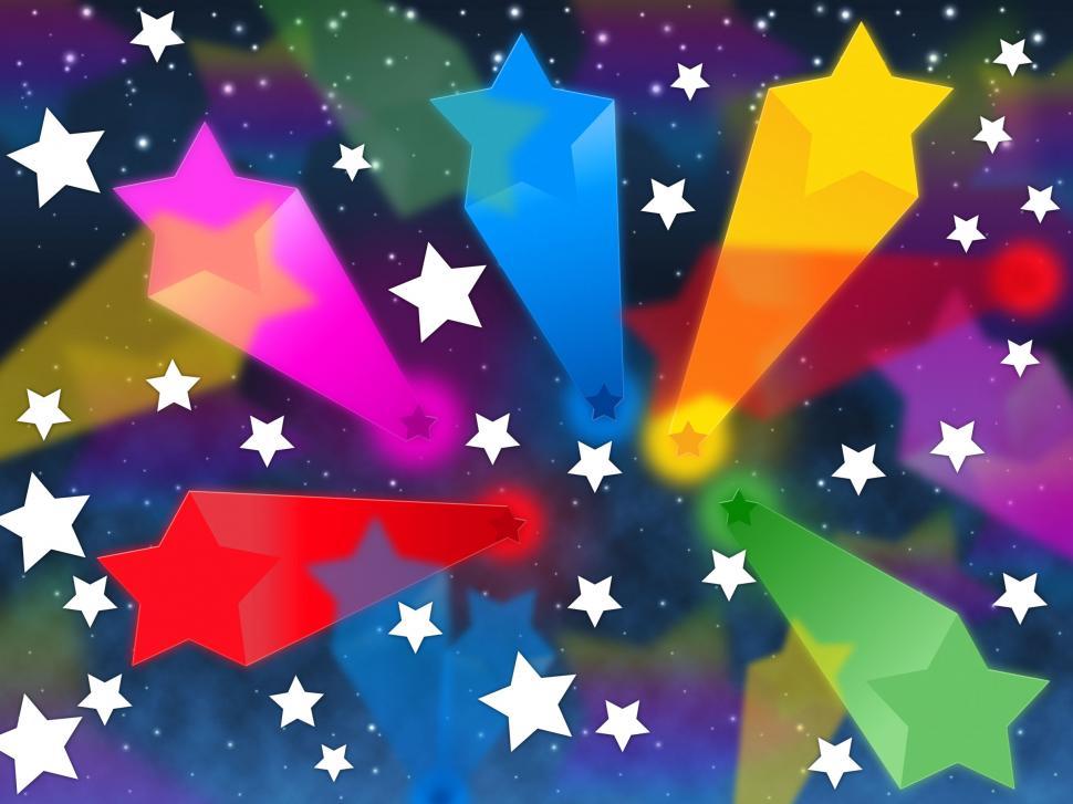 Free Stock Photo of Colorful Stars Background Shows Shooting Space And ...