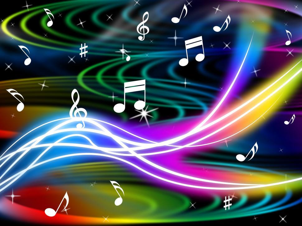 Free Stock Photo of Music Swirls Background Shows Flourescent Musical ...