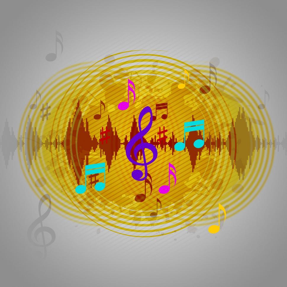 Free Stock Photo of Yellow Music Background Means Discs Playing Or Tune ...