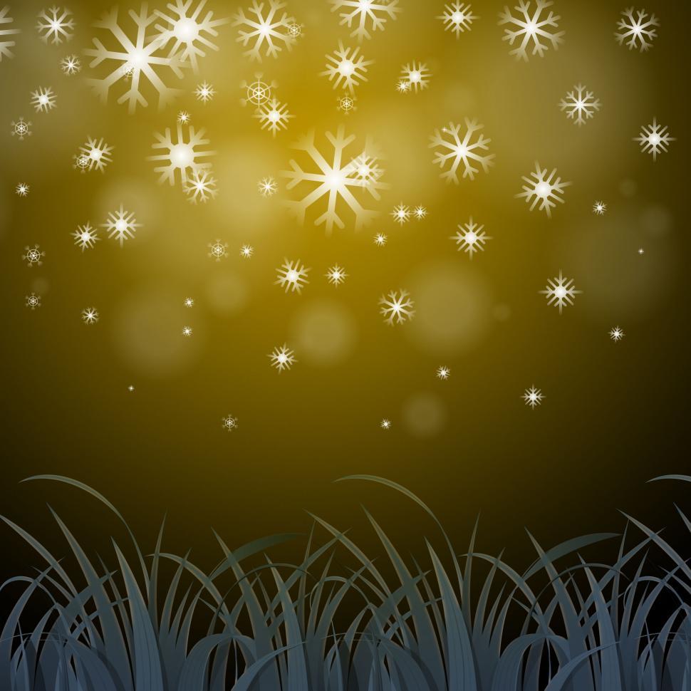 Free Stock Photo of Snowflakes Yellow Background Means Cold Horizon Or ...