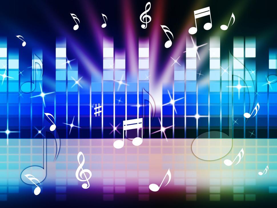 Free Stock Photo of Multicolored Music Background Shows Playing Tune Or ...