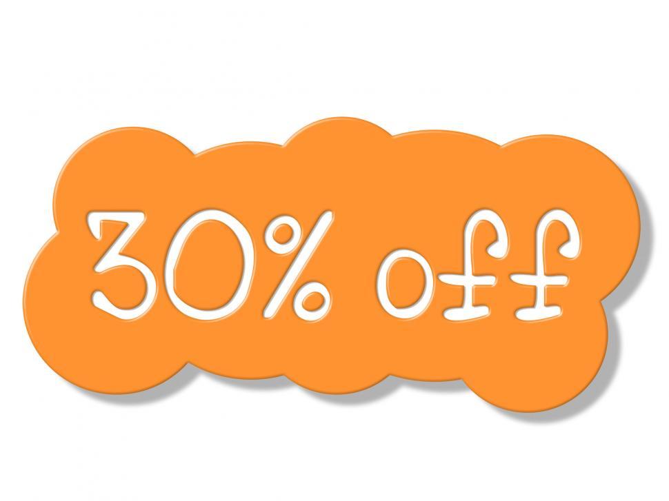 Free Stock Photo of Thirty Percent Off Shows Sales Retail And Discount ...