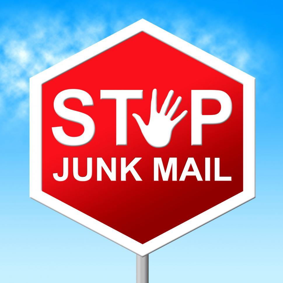 Free Stock Photo of Stop Junk Mail Shows Warning Sign And Danger ...