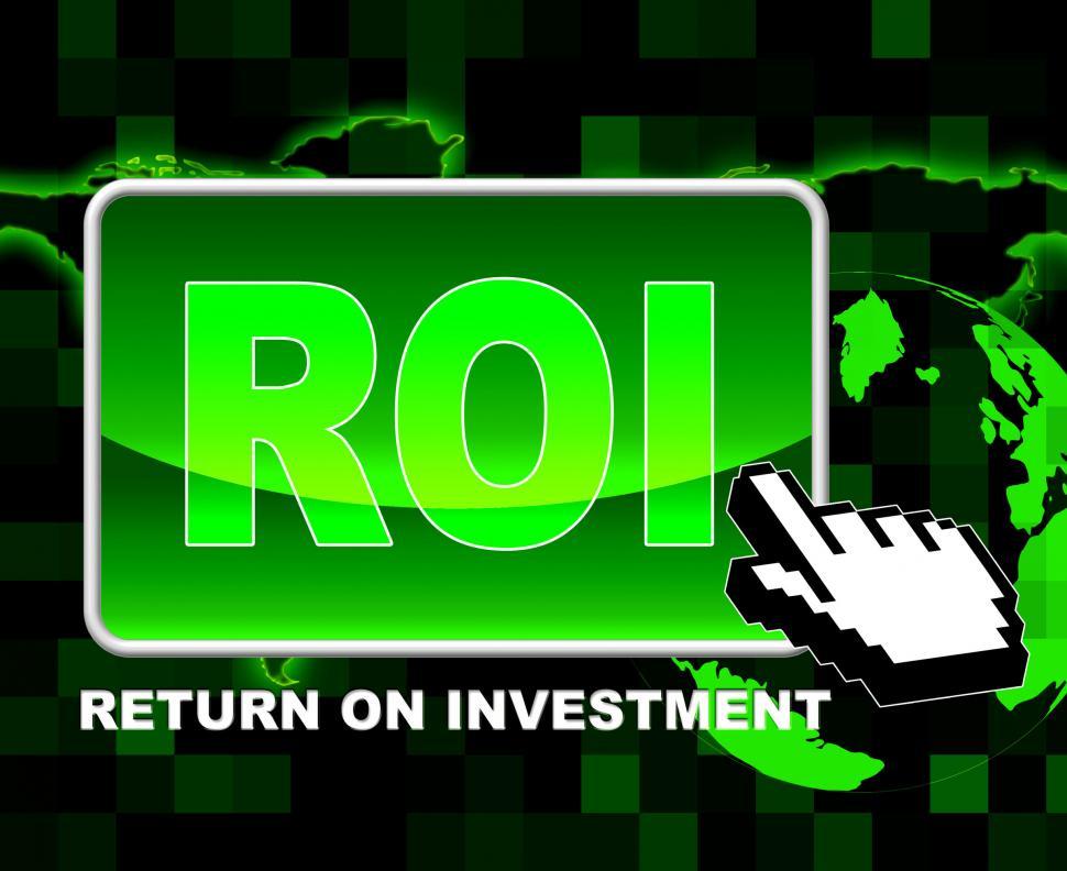 Free Stock Photo of Button Roi Means World Wide Web And Investments ...