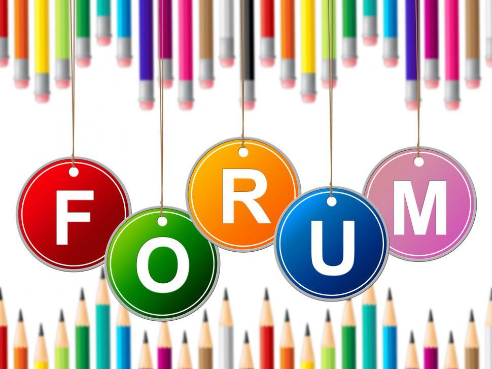 Free Stock Photo of Forums Forum Represents Social Media And Chat ...