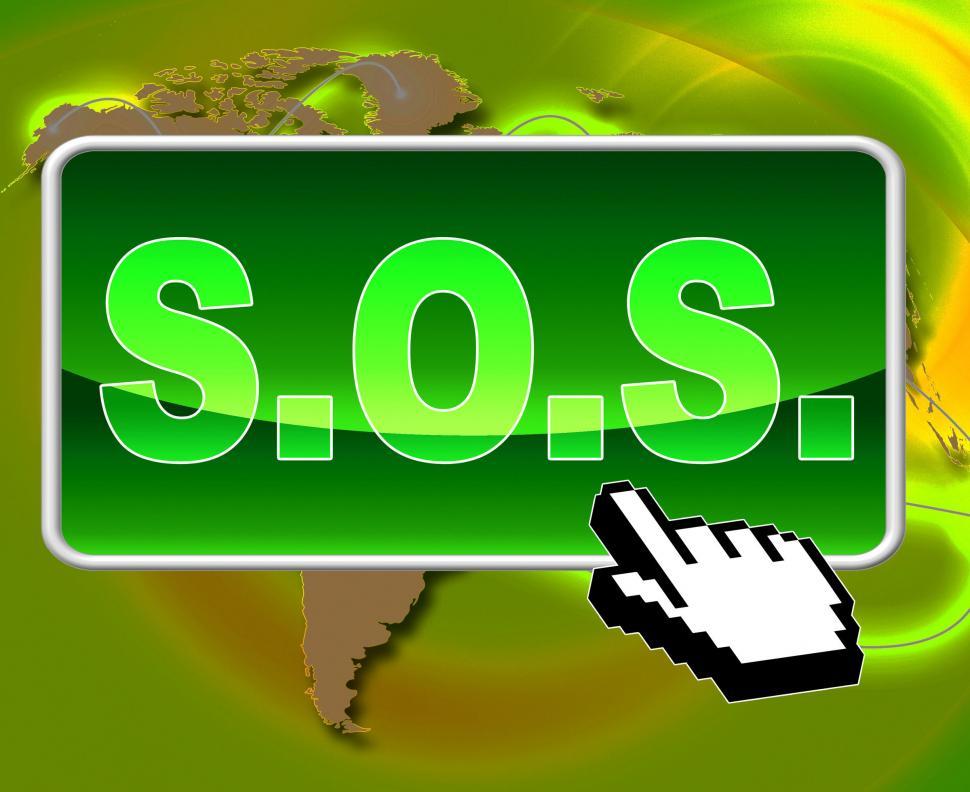Free Stock Photo of Sos Button Indicates World Wide Web And Support ...