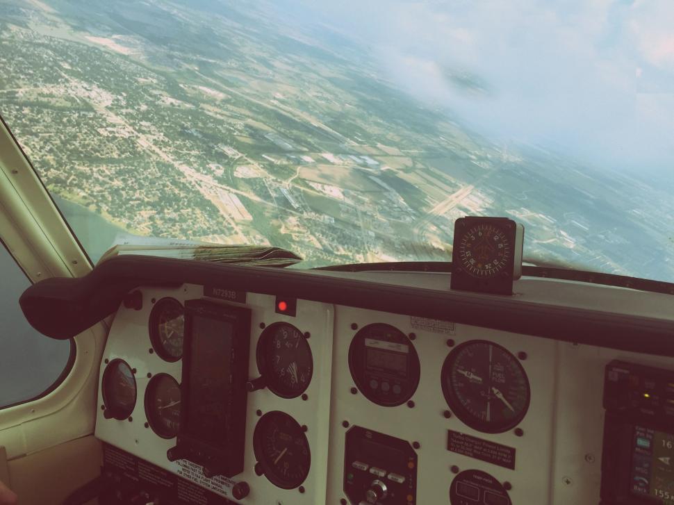 Free Stock Photo of Inside the Cockpit of a Small Plane | Download Free ...