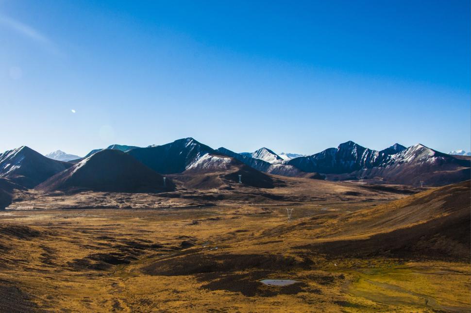 Free Stock Photo of Wide Open Field With Mountains in Background ...