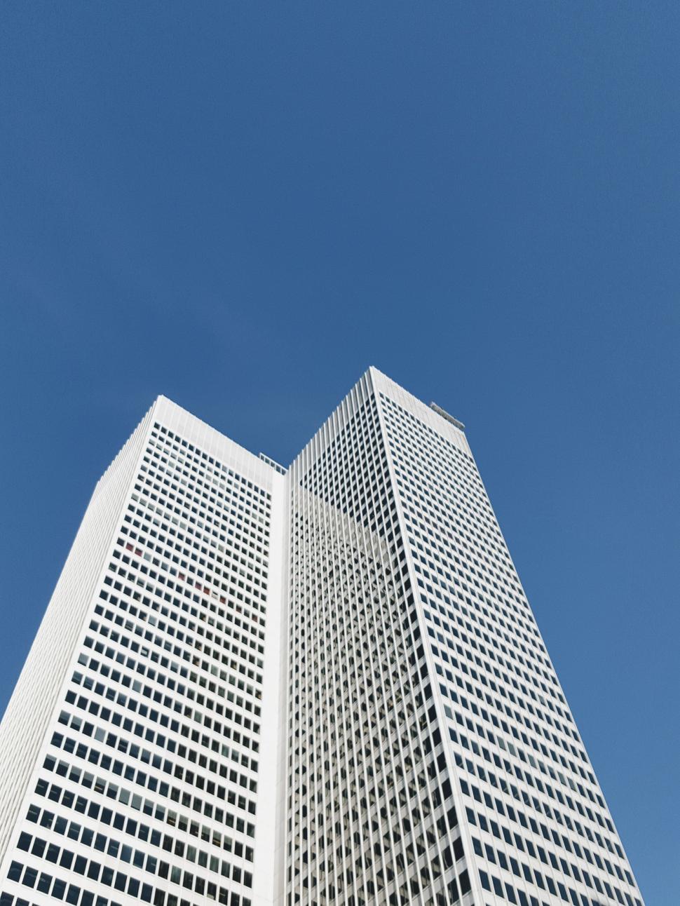 Free Stock Photo of Tall White Building Against Blue Sky | Download ...