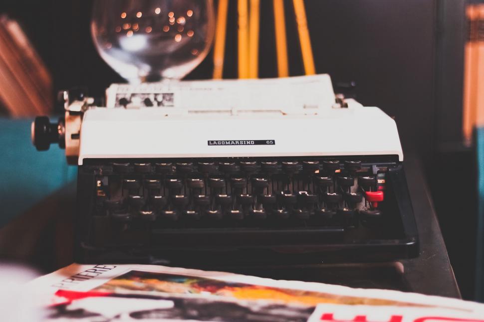 Free Stock Photo of Close Up of a Typewriter on a Table | Download Free ...