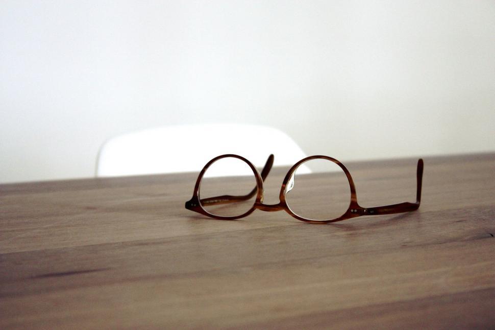 Free Stock Photo of Glasses Resting on Wooden Table | Download Free ...