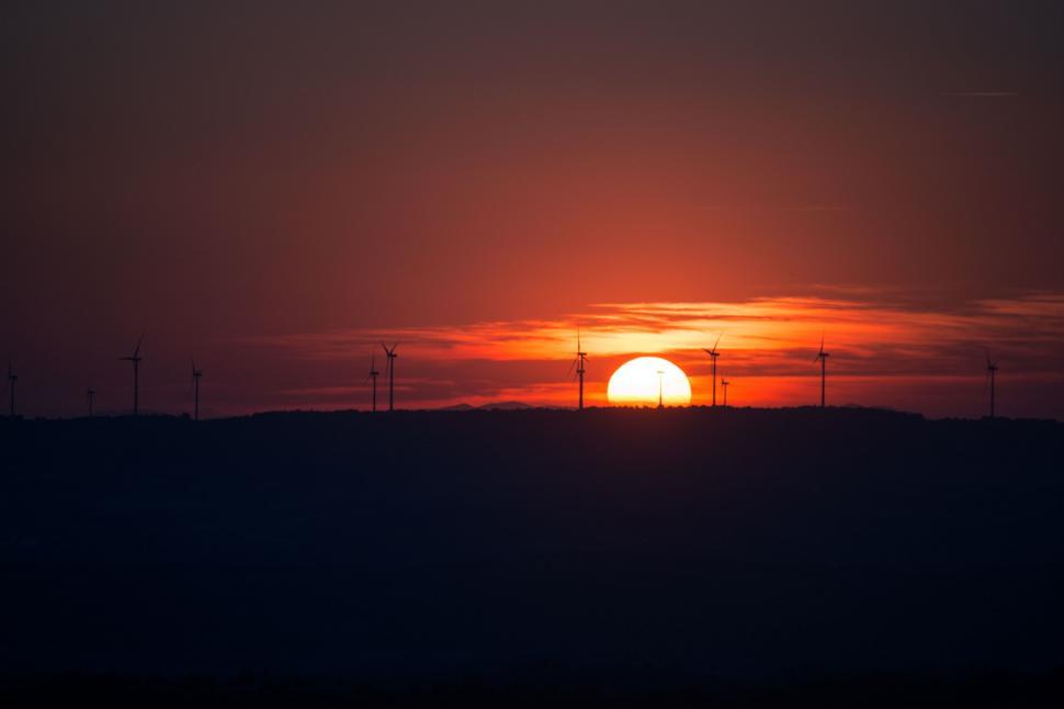 Free Stock Photo of Sun Setting Over Horizon of Field | Download Free ...