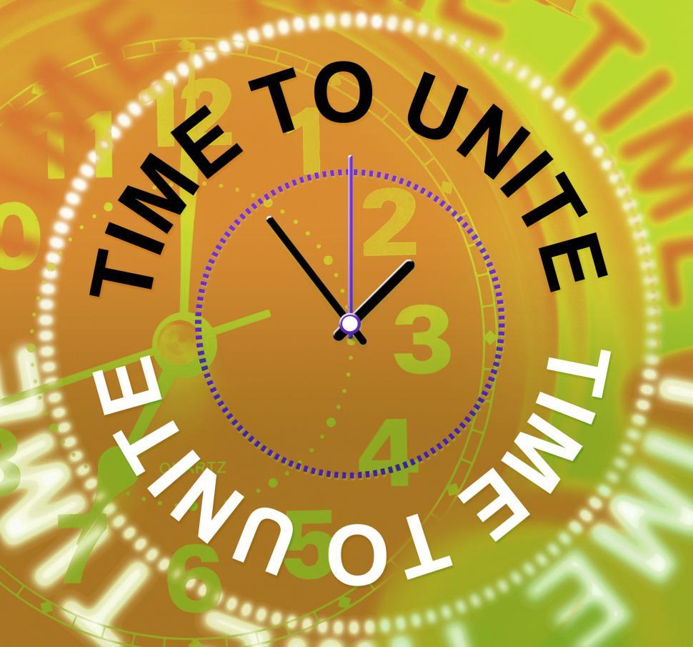 Free Stock Photo of Time To Unite Shows Working Together And ...