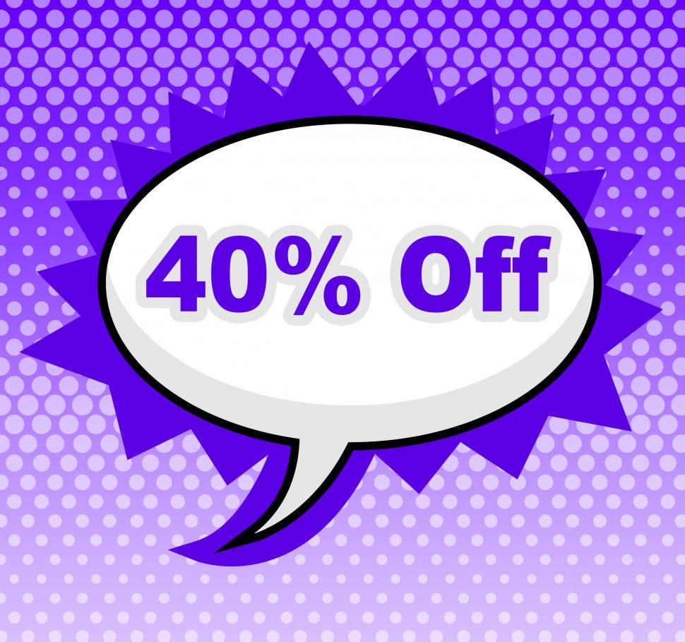 Free Stock Photo of Forty Percent Off Means Savings Retail And ...