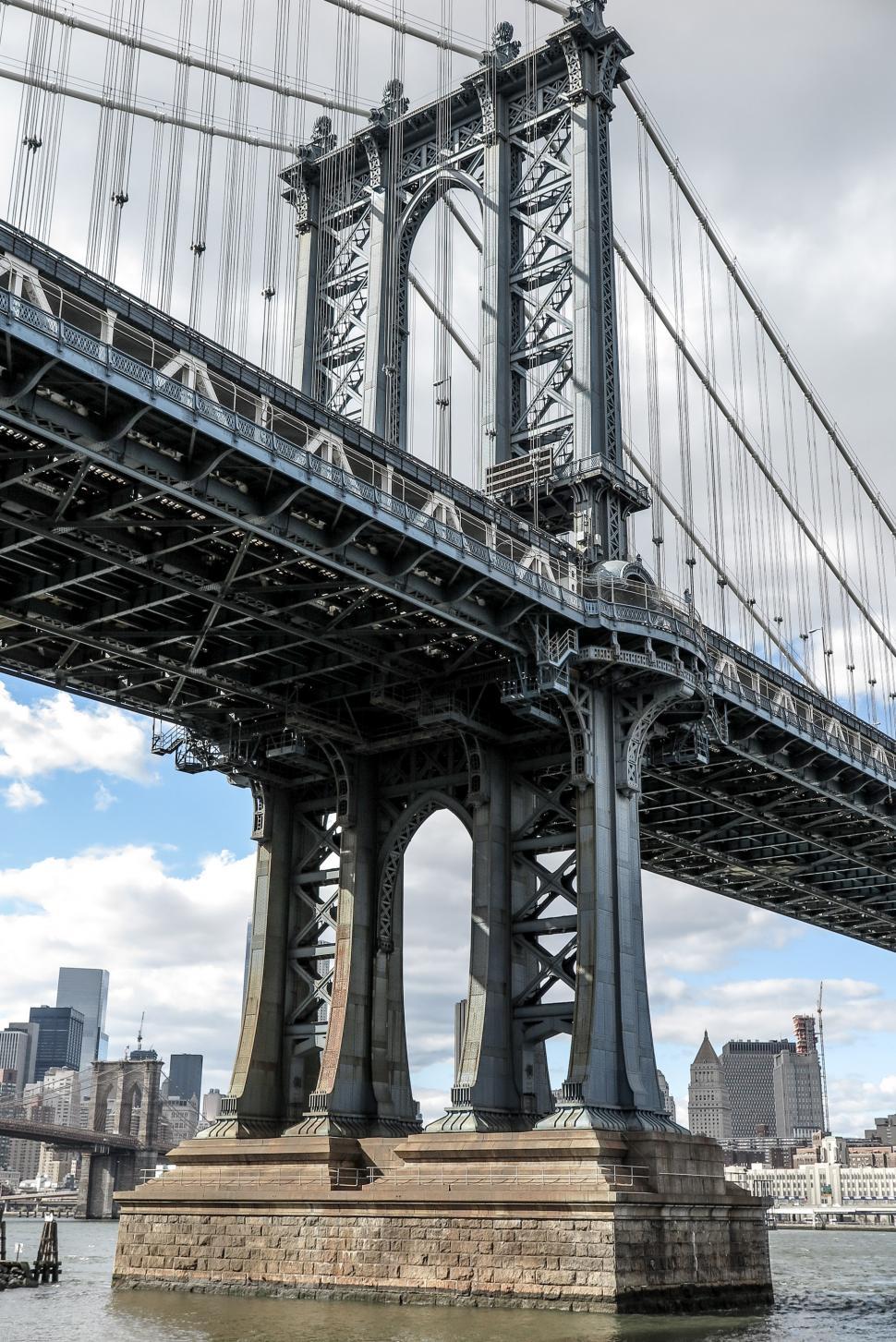 Midtown Manhattan Bridges Walking Across The Manhattan Bridge & The