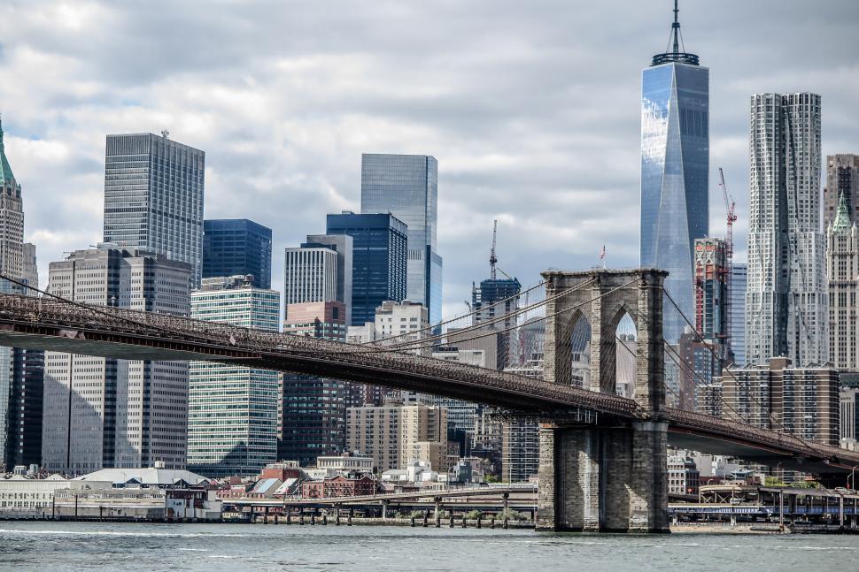 Free Stock Photo of Brooklyn Bridge and Manhattan | Download Free ...