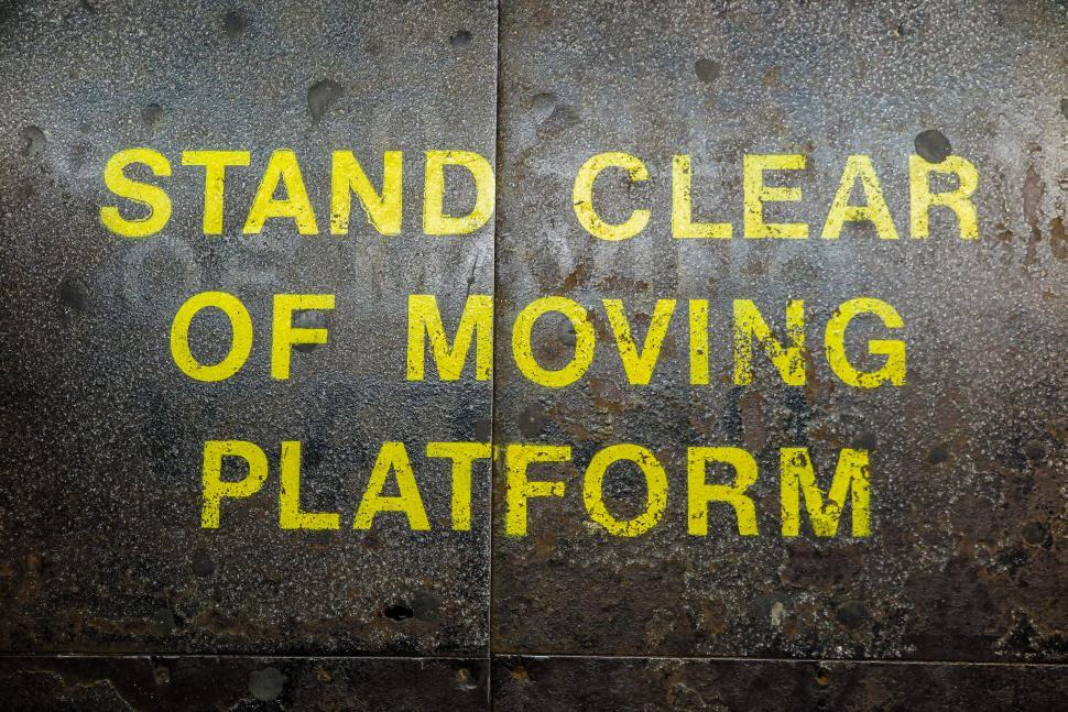 Free Stock Photo of Stand clear of the moving platform | Download Free ...