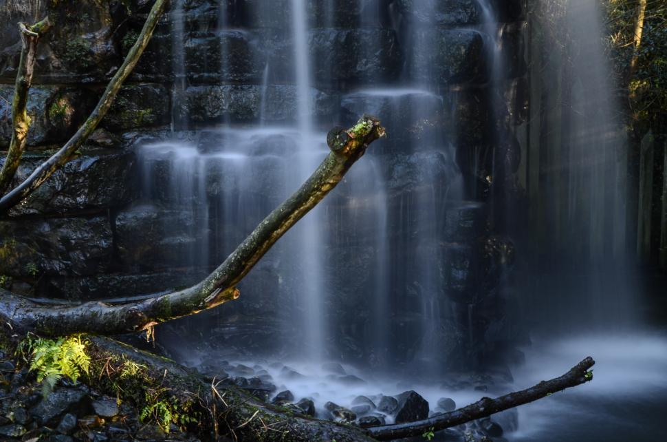 Free Stock Photo of Moss-Covered Rocks at Waterfall | Download Free ...